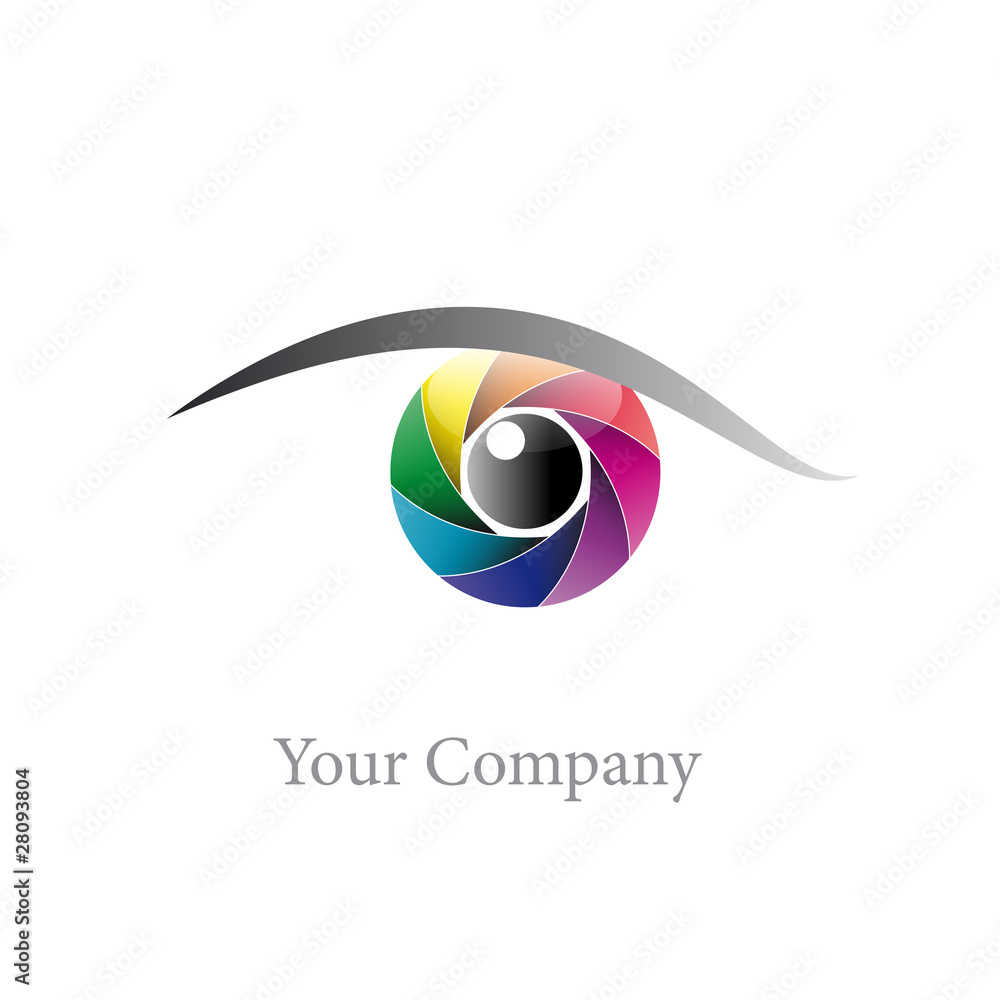 Logo rainbow eye, iris (vector) Stock Vector | Adobe Stock