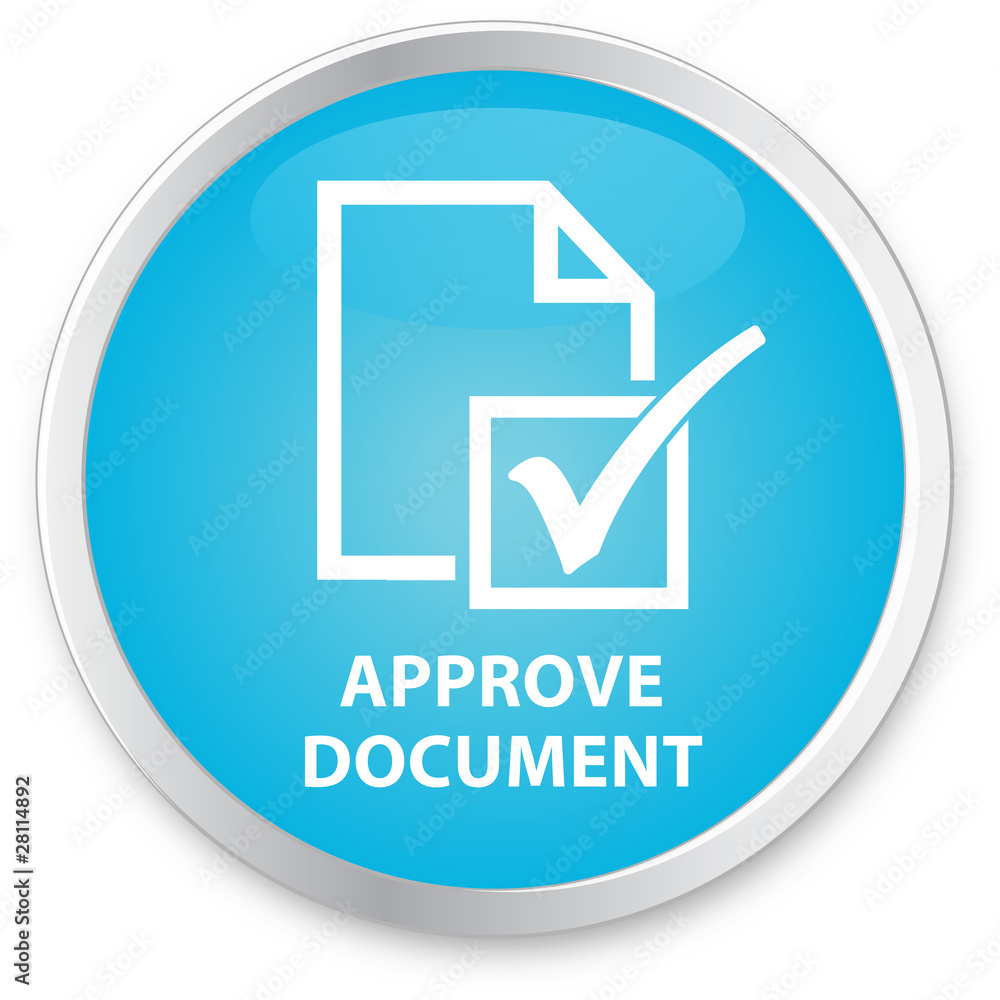 Process Flow Icon - Approve Document Stock Illustration | Adobe Stock