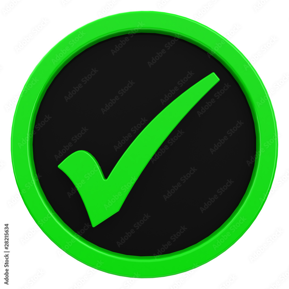 Grüner Haken Stock-Illustration | Adobe Stock