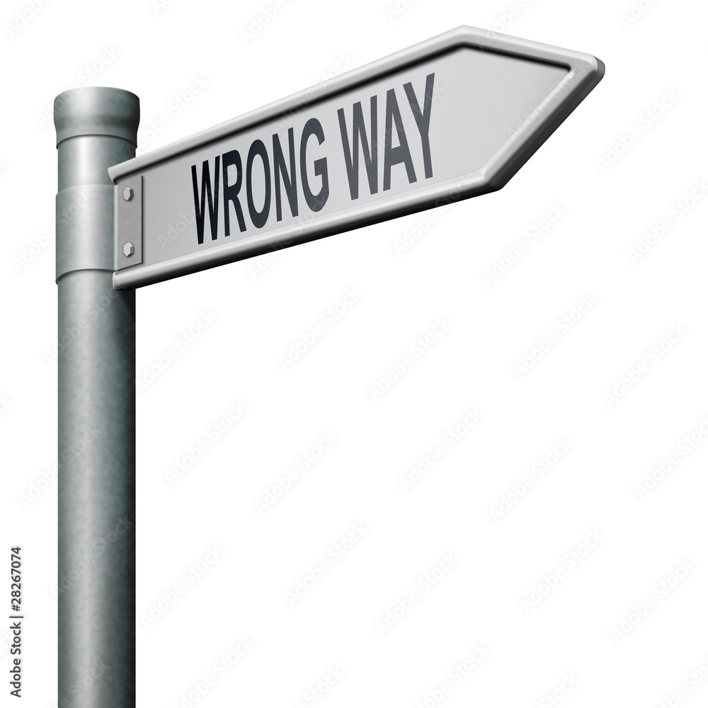 wrong way Stock Illustration | Adobe Stock