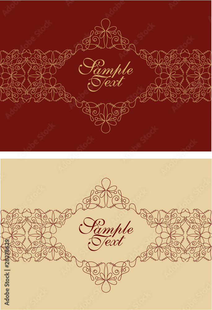 filigree invitation card design Stock Vector | Adobe Stock