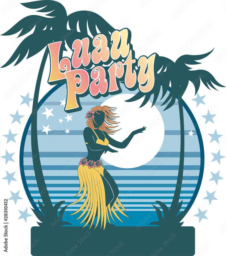 it's a luau party Stock Vector | Adobe Stock