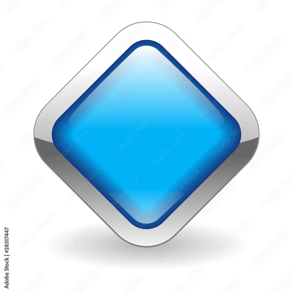 BLUE WEB BUTTON (template internet blue blank diamond go vector) Stock ...