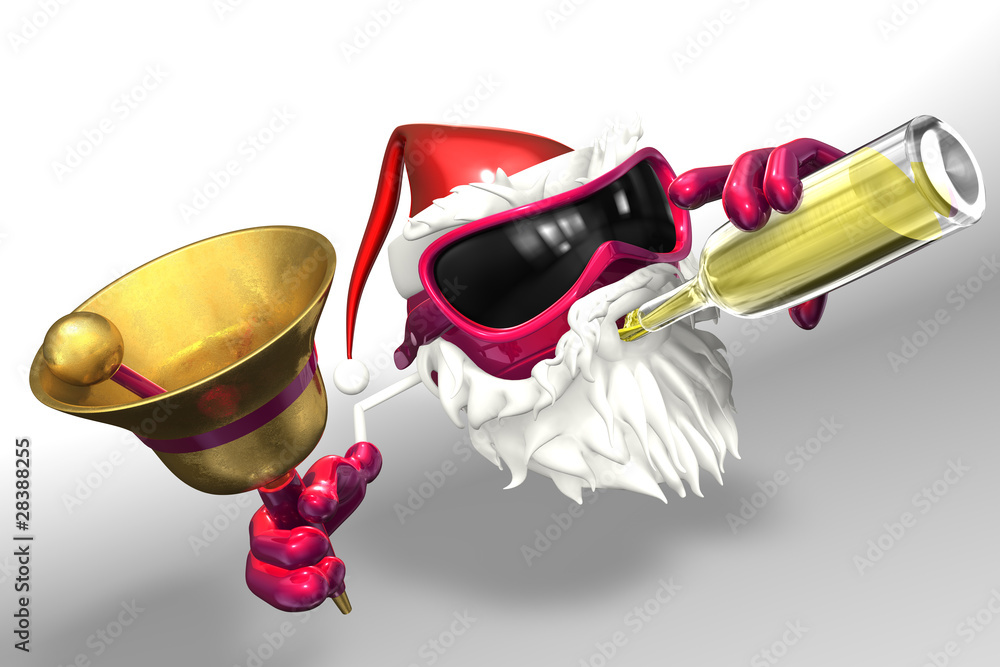 Happy Drunk Santa Stock Illustration | Adobe Stock