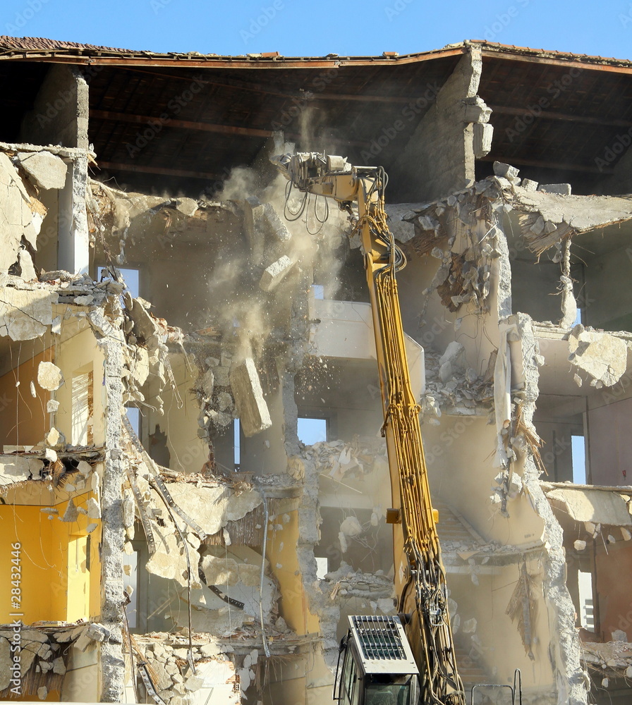 Démolition de bâtiment Stock Photo | Adobe Stock