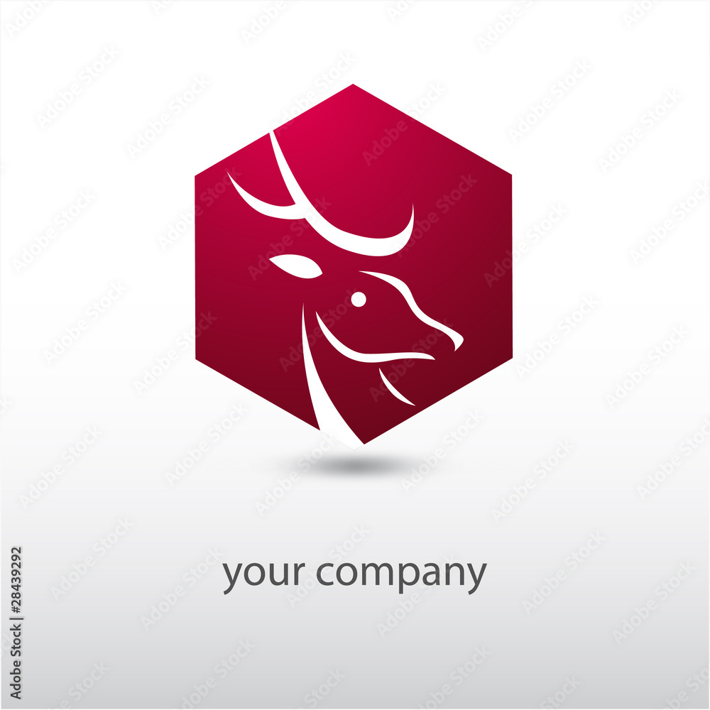logo entreprise, logo cerf Stock Vector | Adobe Stock
