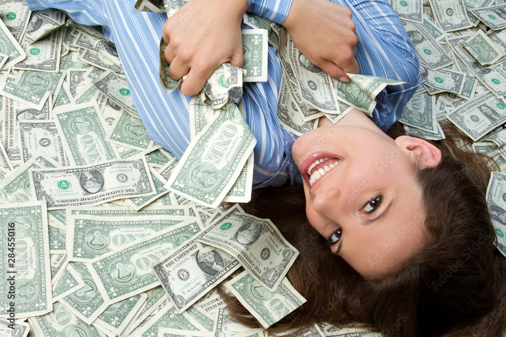 Money Woman Stock Photo | Adobe Stock