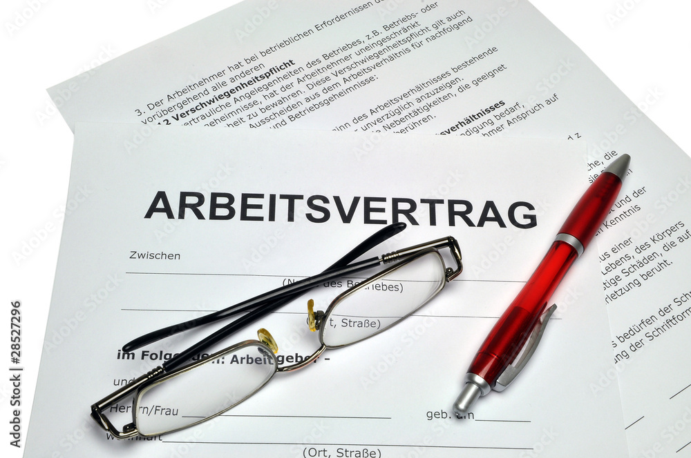 Arbeitsvertrag #101219-021 Stock Photo | Adobe Stock