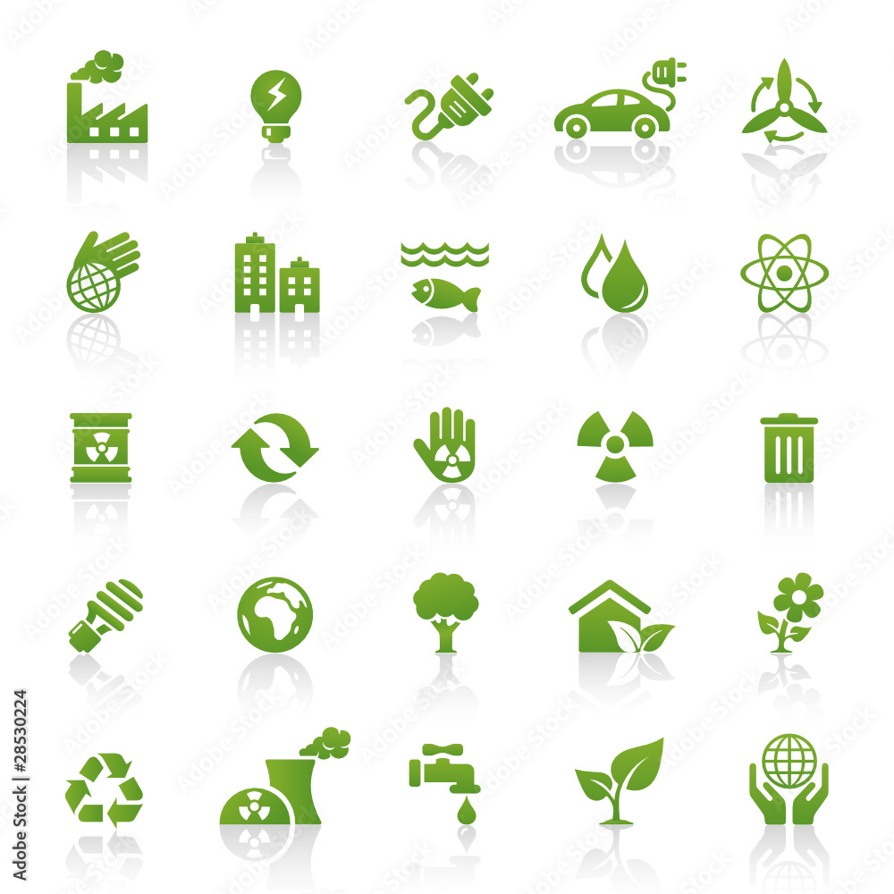 Green Web Icons Stock-Vektorgrafik | Adobe Stock