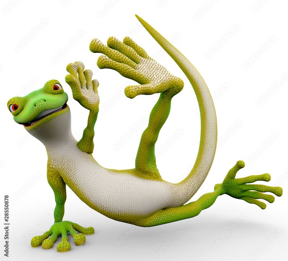 gecko cartoon freestyle dance Stock Illustration | Adobe Stock
