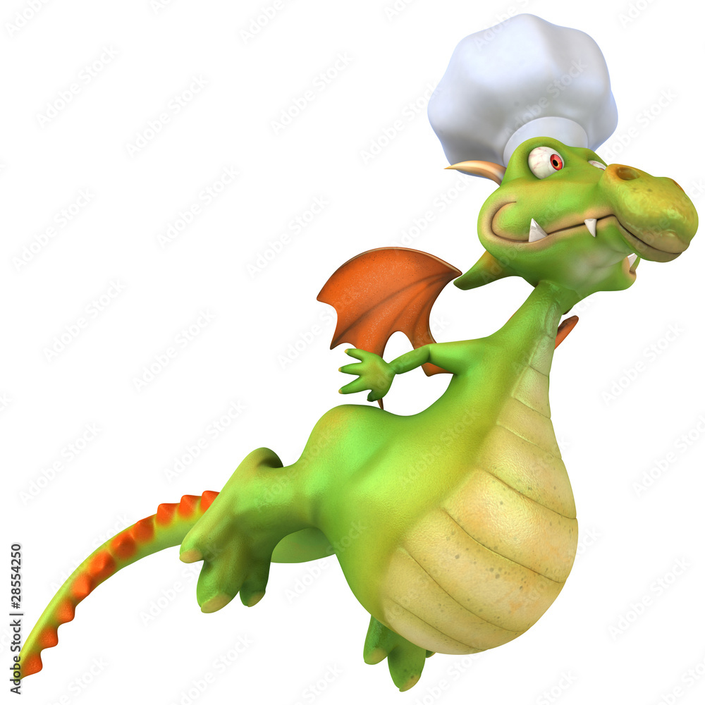 Dragon chef ilustración de Stock | Adobe Stock