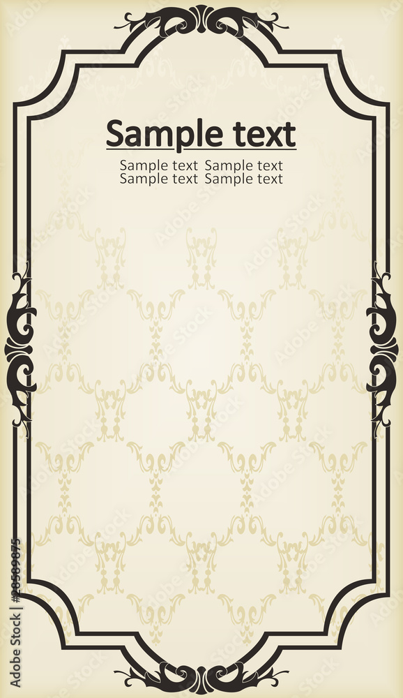 Vertical vintage background for Book cover vector Stock Vector | Adobe ...