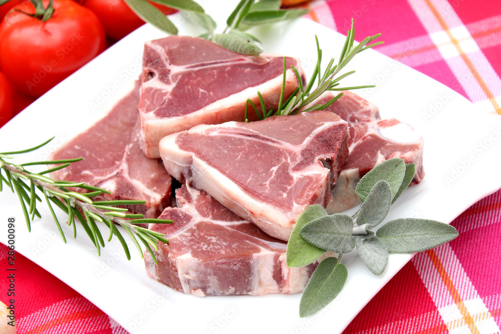 frisches Lammfleisch Stock Photo | Adobe Stock