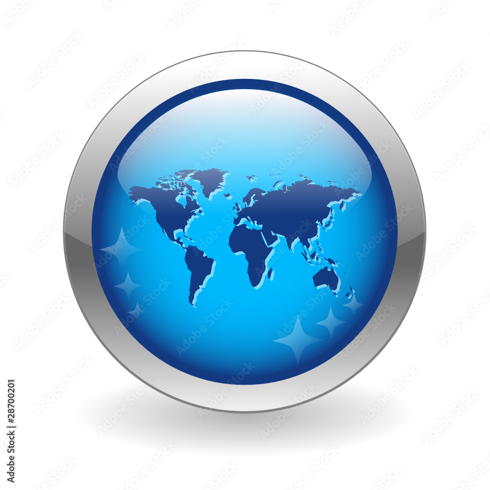 INTERNATIONAL Button (global world map business travel web go) Stock ...