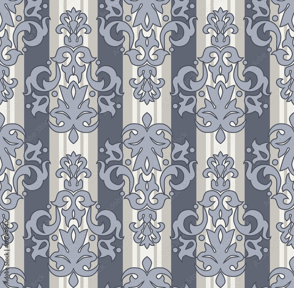 Seamless striped wallpaper pattern in vintage style Stock Vector ...