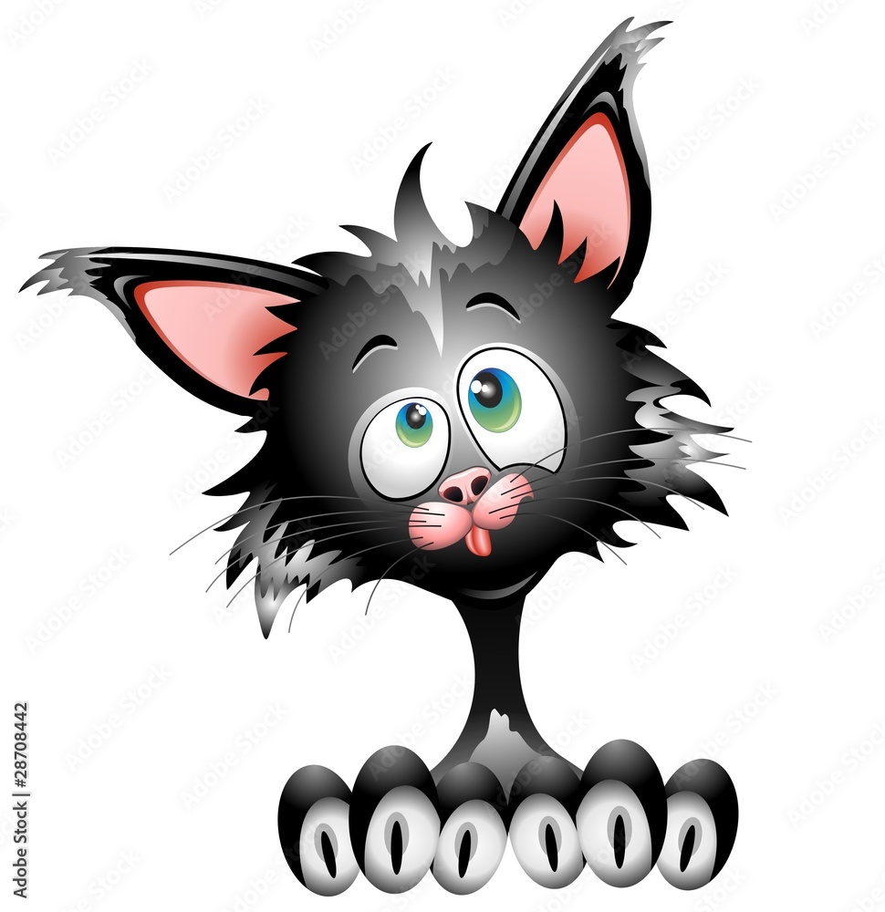 Gatto Cartoon-Cartoon Cat-Vector Stock Vector | Adobe Stock