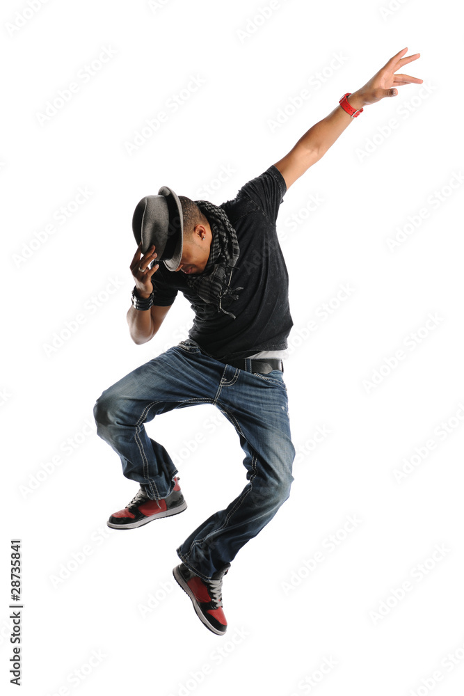Hip Hop dancer Jumping Stock Photo | Adobe Stock