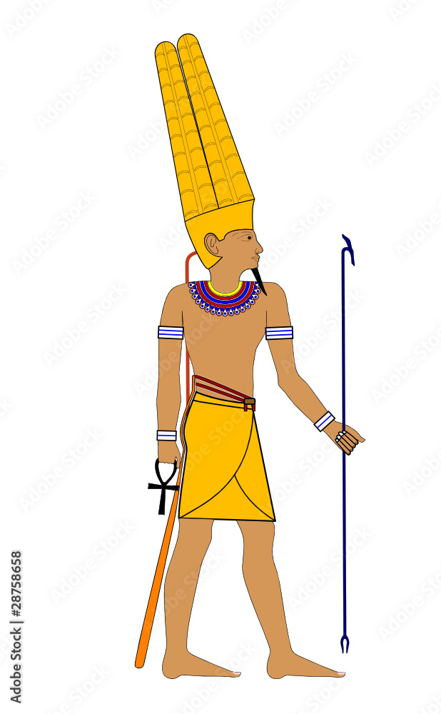 WEB ART DESIGN AMON RA STANDING EGYPT ANTICS 020 vector de Stock ...