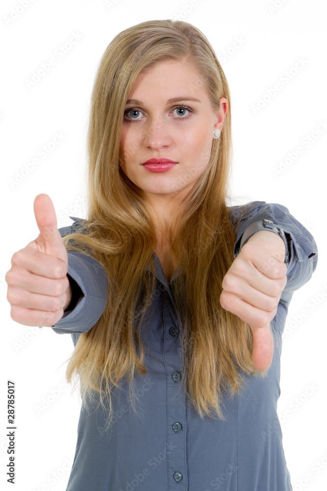 daumen rauf und runter zeigen Stock Photo | Adobe Stock