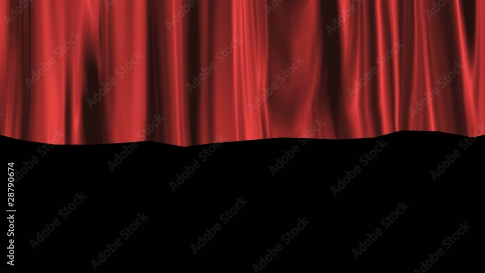 Red stage curtain rising up and opening. Stock Video | Adobe Stock