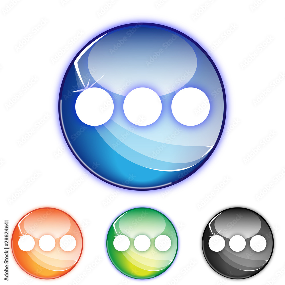 Picto trois points - Icon dot - collection color Stock Vector | Adobe Stock