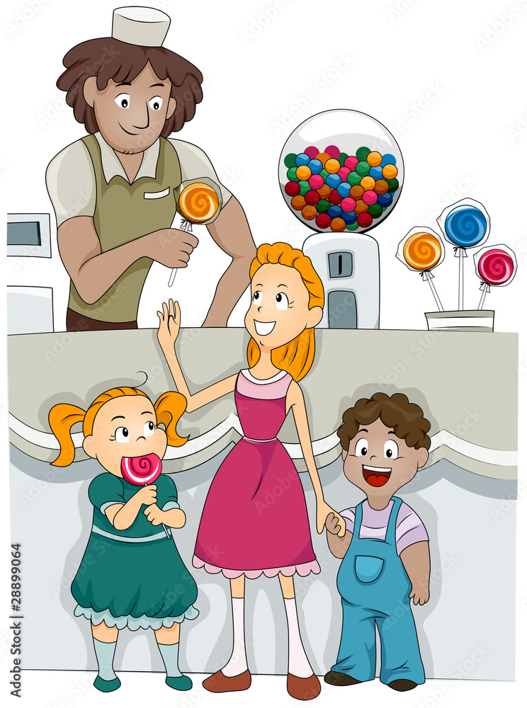 Candy Shop Stock Vector | Adobe Stock