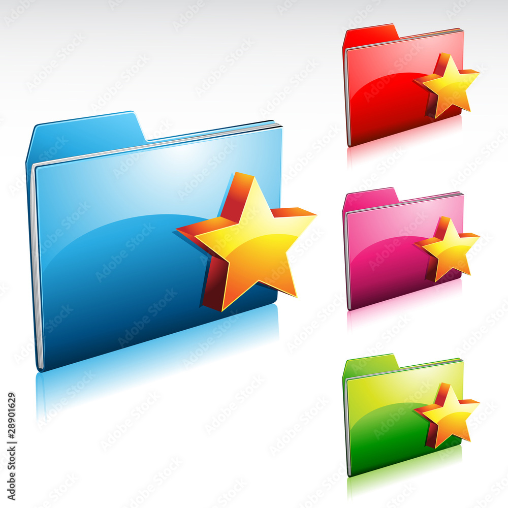Favorite Folder Icon Stock Vector | Adobe Stock