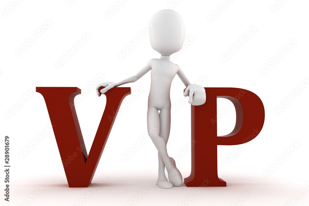 3d man VIP isolated on white background Stock Photo | Adobe Stock