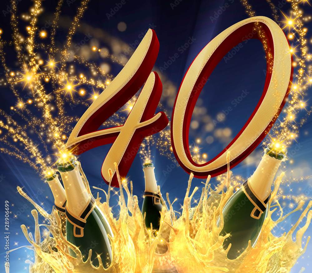 40 Jahre Jubiläum Stock Illustration | Adobe Stock
