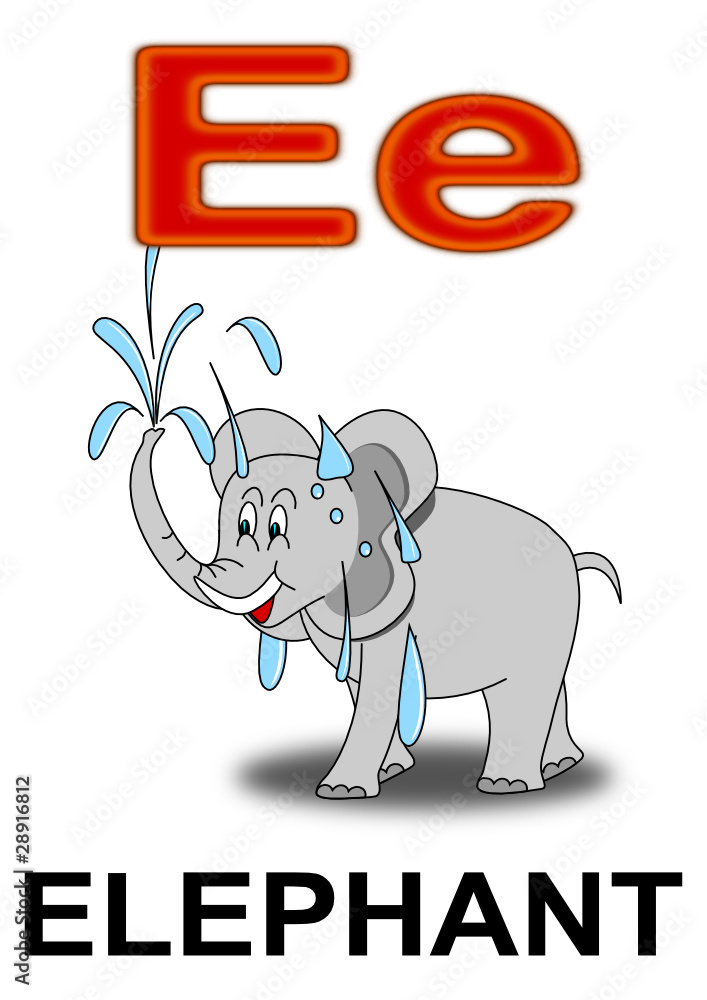 Letter E Elephant