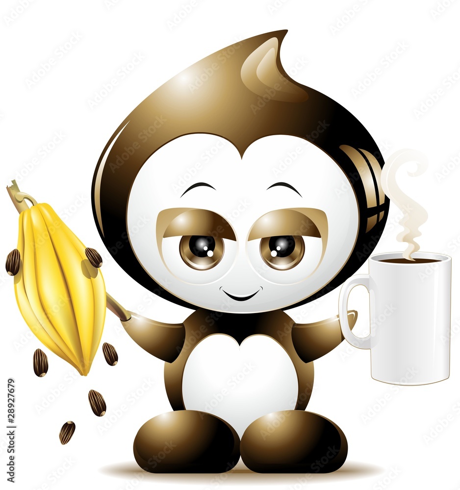 Cioccolato Goccia Cartoon-Chocolate Drop Cartoon-Vector Stock Vector ...