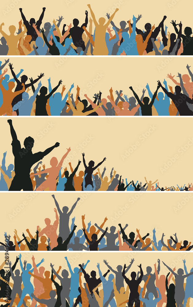 Crowd foregrounds Stock Vector | Adobe Stock