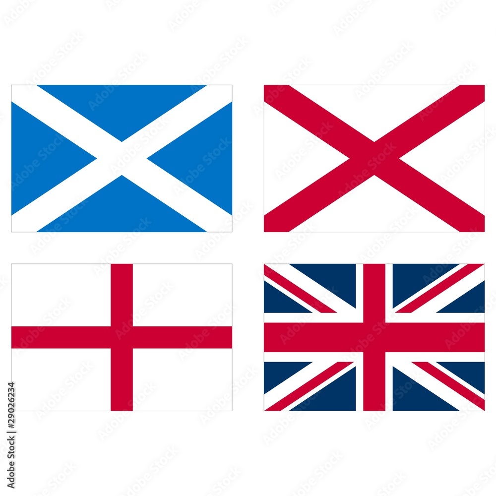 Flags of the UK Stock Vector | Adobe Stock