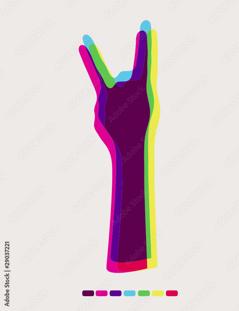 You rock - hand making a 'rock on' symbol Stock Vector | Adobe Stock