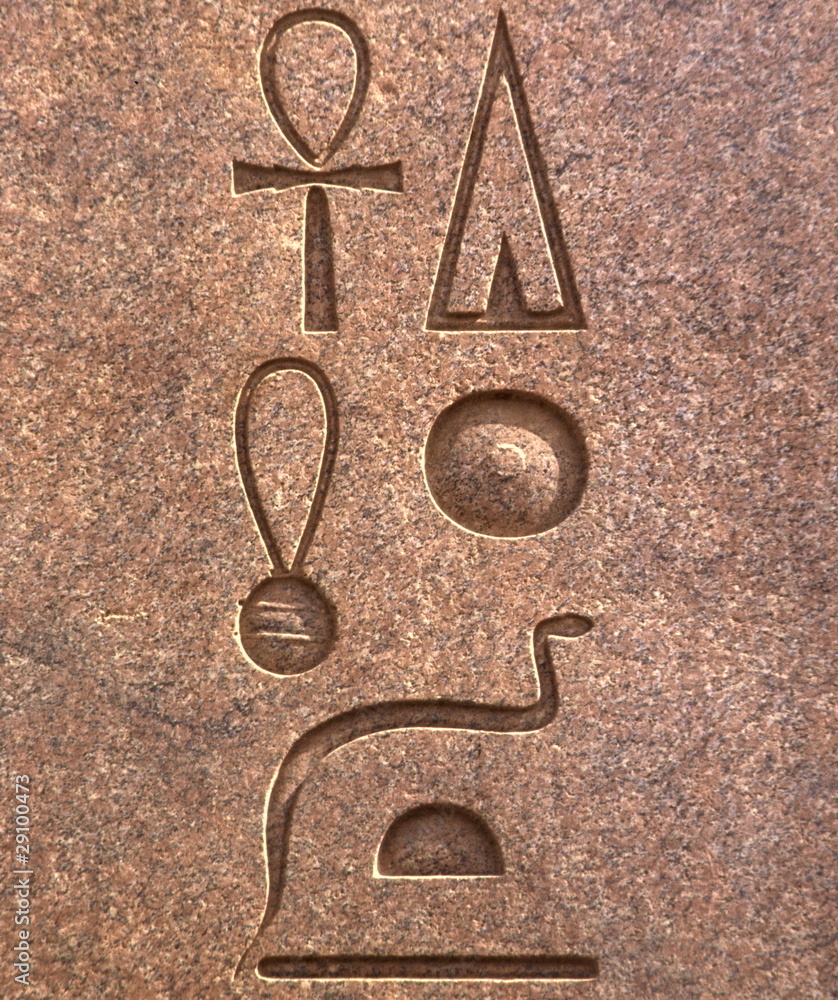Ägyptische Hieroglyphen Stock-Foto | Adobe Stock