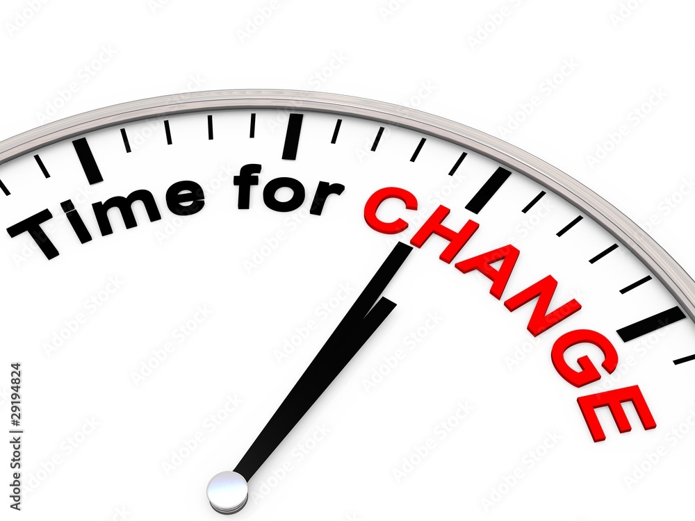 Time For Change On A Clock Stock Illustration Adobe Stock