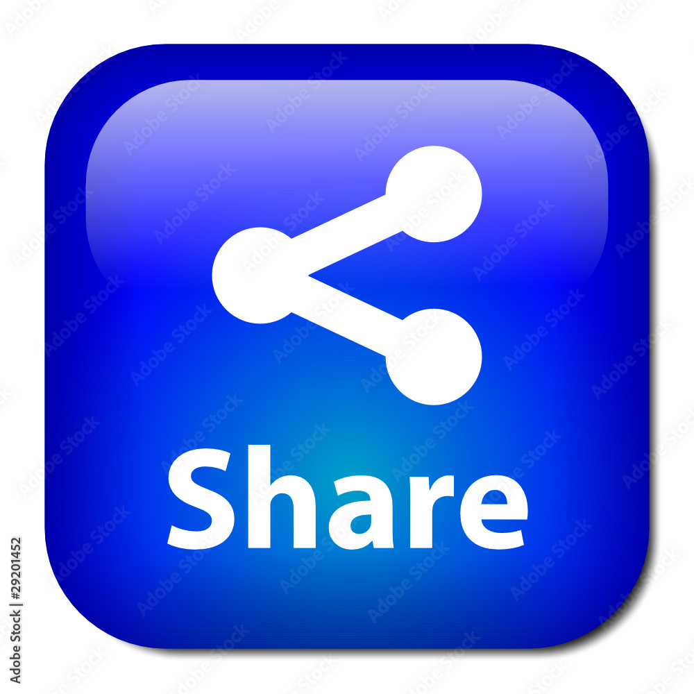 SHARE Button (social network internet web p2p more symbol sign) Stock ...