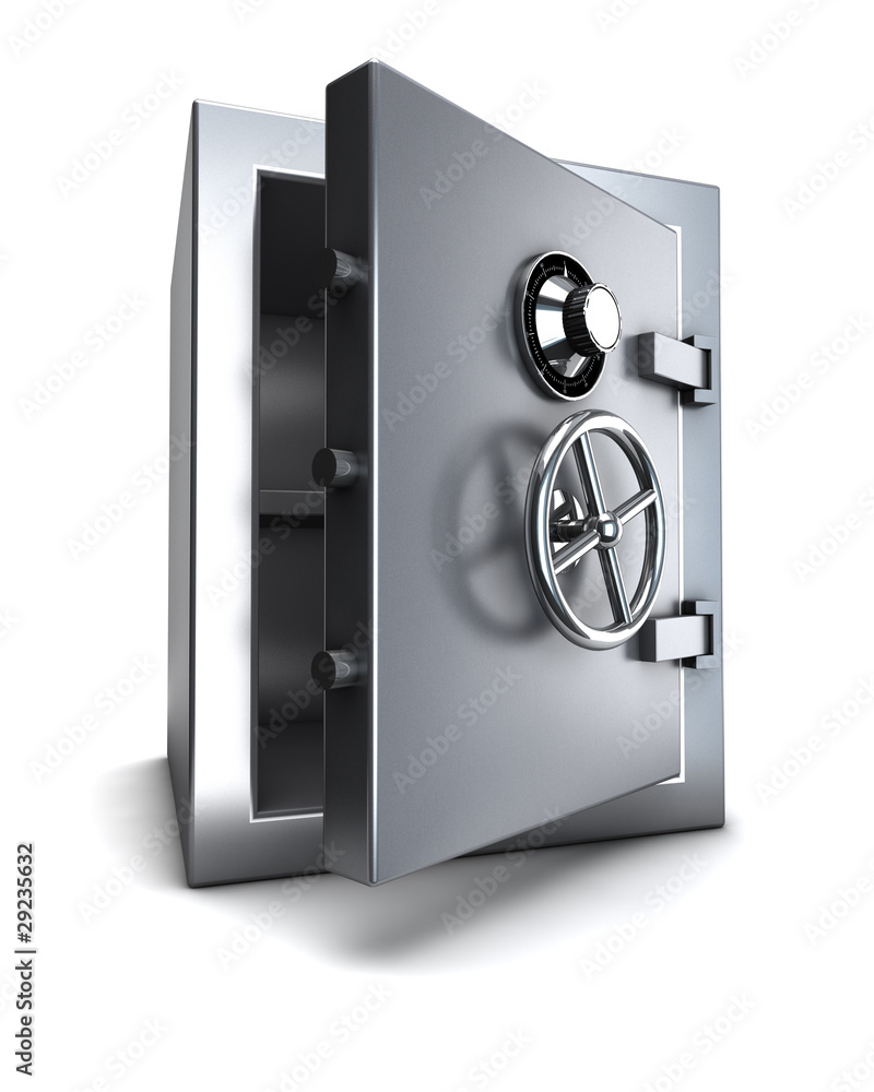 Bank safe with clipping path Stock Illustration | Adobe Stock