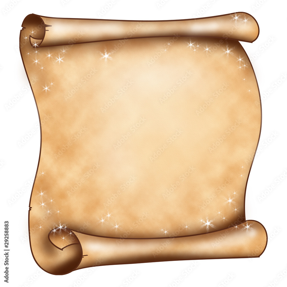 Pergamena magica color seppia Stock Illustration | Adobe Stock