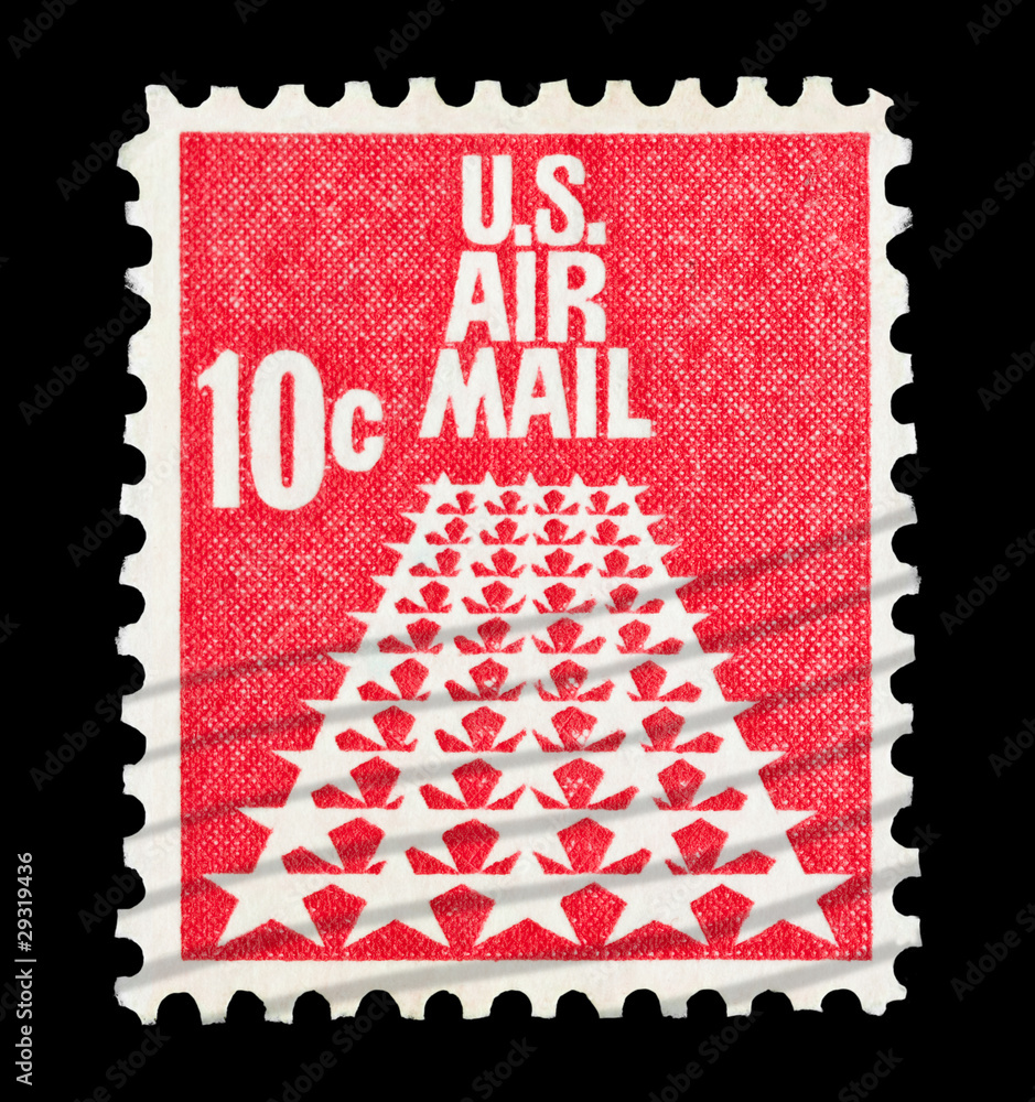 vintage 10 cent US airmail postage stamp Stock Photo | Adobe Stock