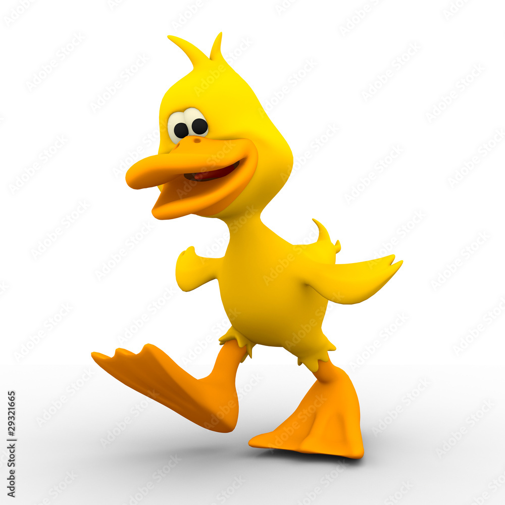duck cartoon walking Stock Illustration | Adobe Stock