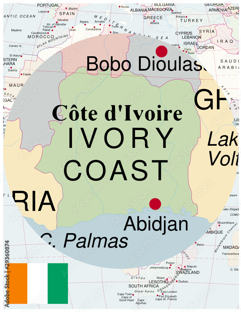 Ivory map africa world business success background Stock Vector | Adobe ...