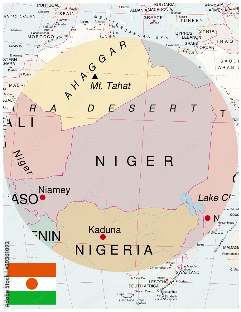 Niger Map Africa