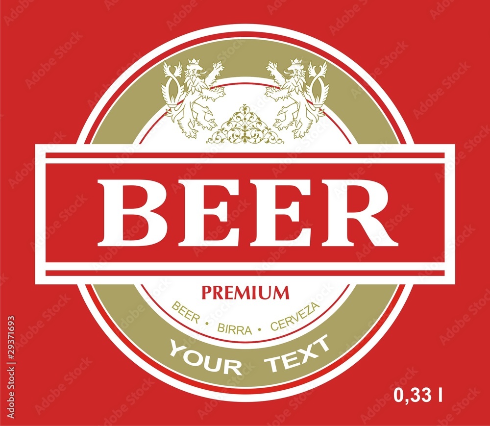 beer label design Stock Vector | Adobe Stock