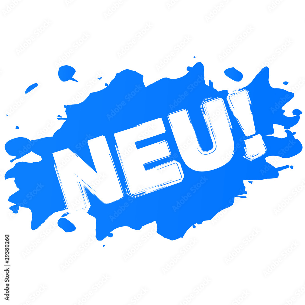 Neu Klecks blau Stock-Vektorgrafik | Adobe Stock