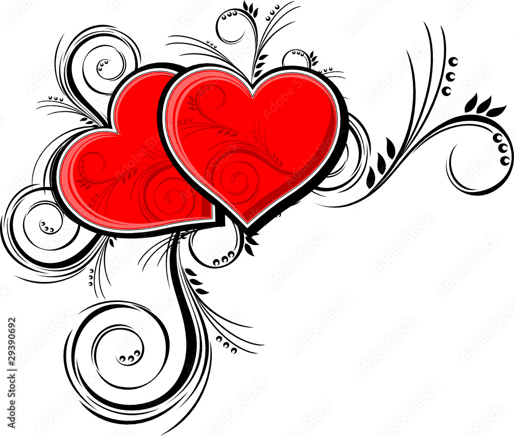 hearts ornaments Stock Vector | Adobe Stock