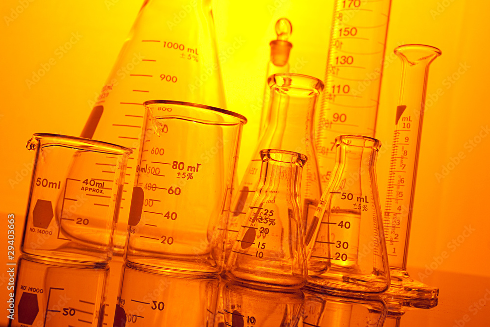 Lab beakers Stock Photo | Adobe Stock