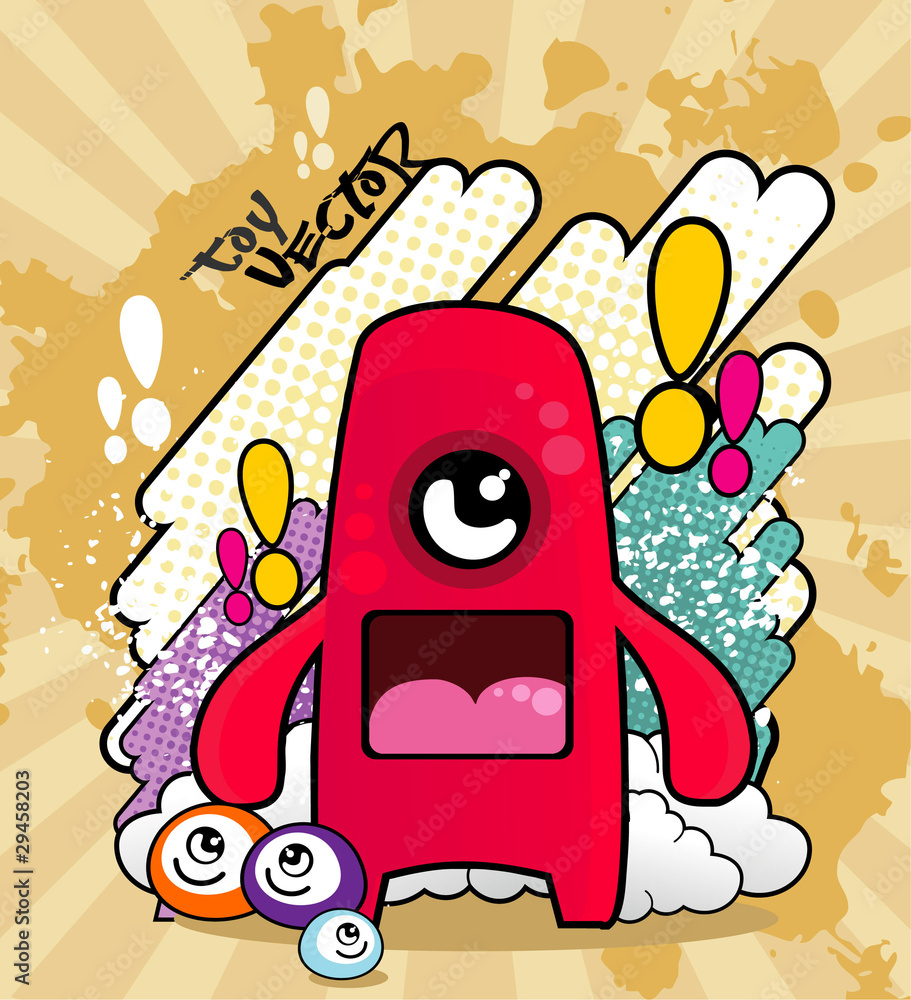 abstract cartoon vector design Stock Vector | Adobe Stock