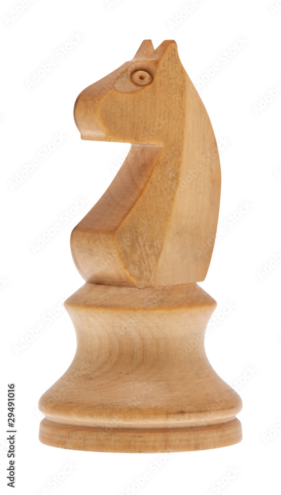 Schachfigur Springer mit Beschneidungspfad Stock-Foto | Adobe Stock