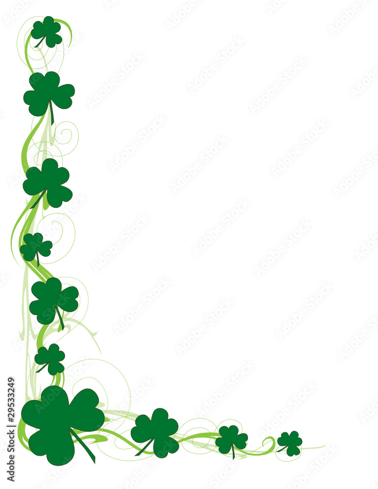 Shamrock Border Stock Vector | Adobe Stock